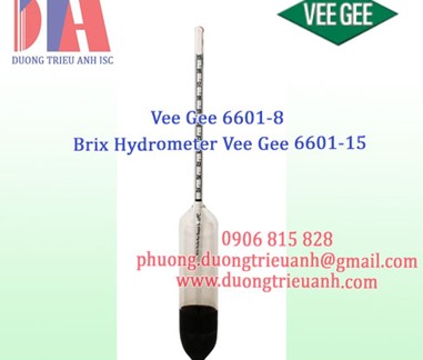 Tỷ trọng kế Brix Vee Gee 6601-8 | Brix Hydrometer Vee Gee 6601-15 15 to ...